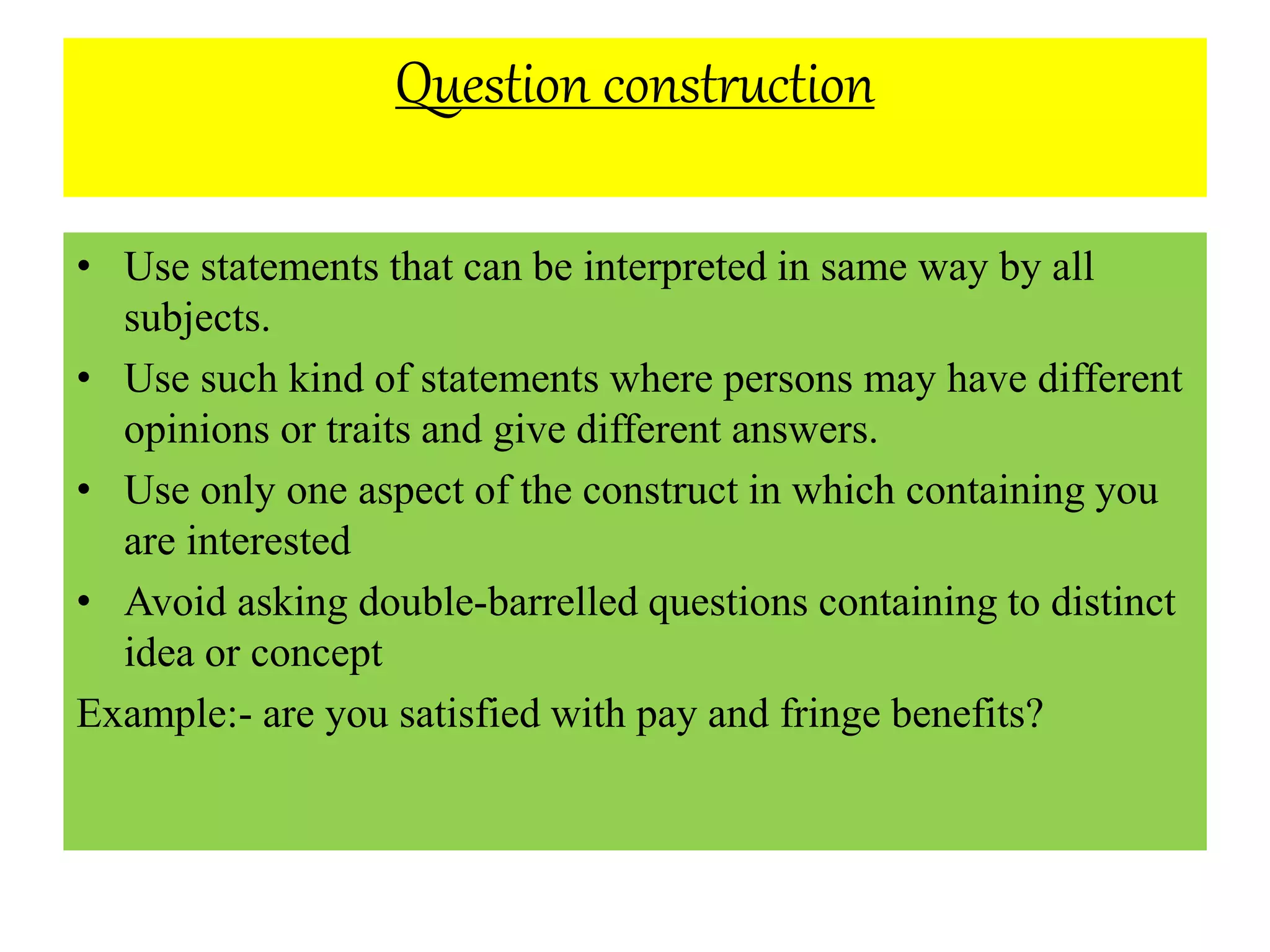 research questioner preparation | PPT