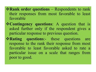 research questioner preparation | PPT