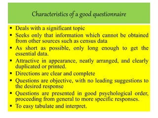 research questioner preparation | PPT