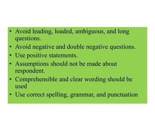 research questioner preparation | PPT