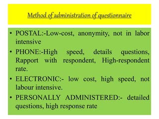 research questioner preparation | PPT
