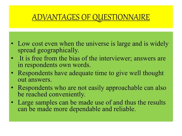 research questioner preparation | PPT