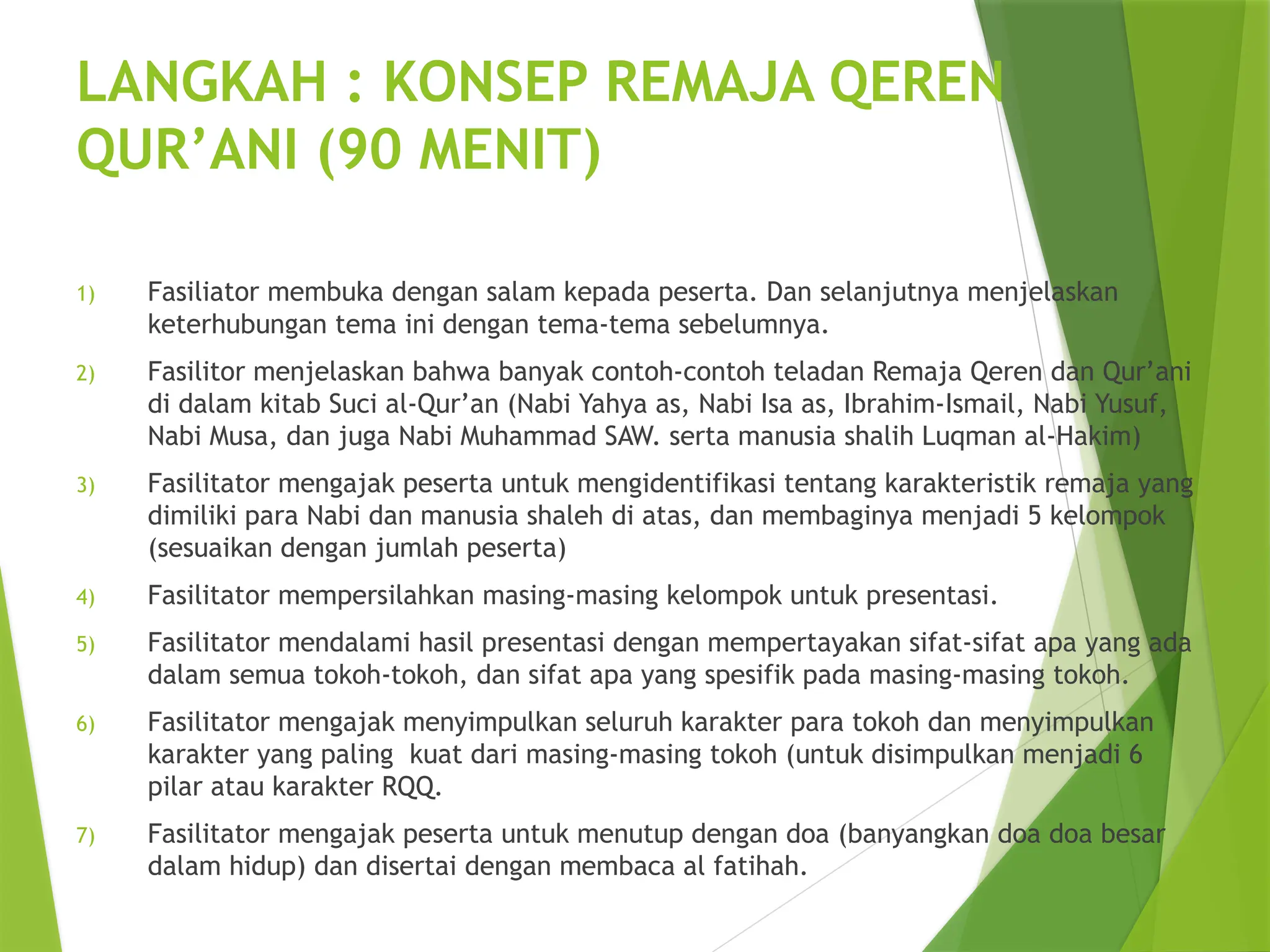 PPT Bimbingan remaja usia sekolah remaja qeren qurani | PPTX