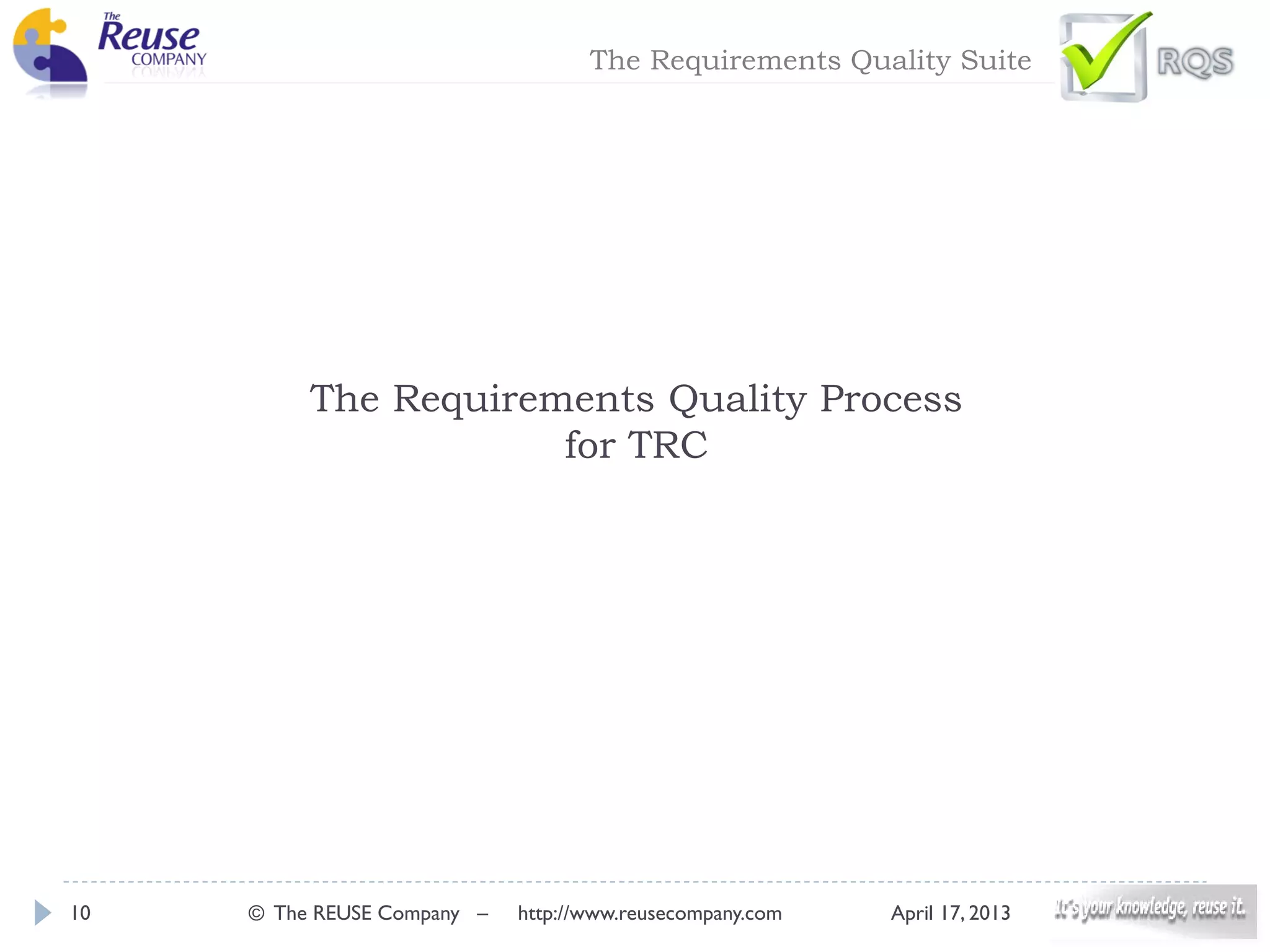 RQS - Requirements Quality Suite | PDF