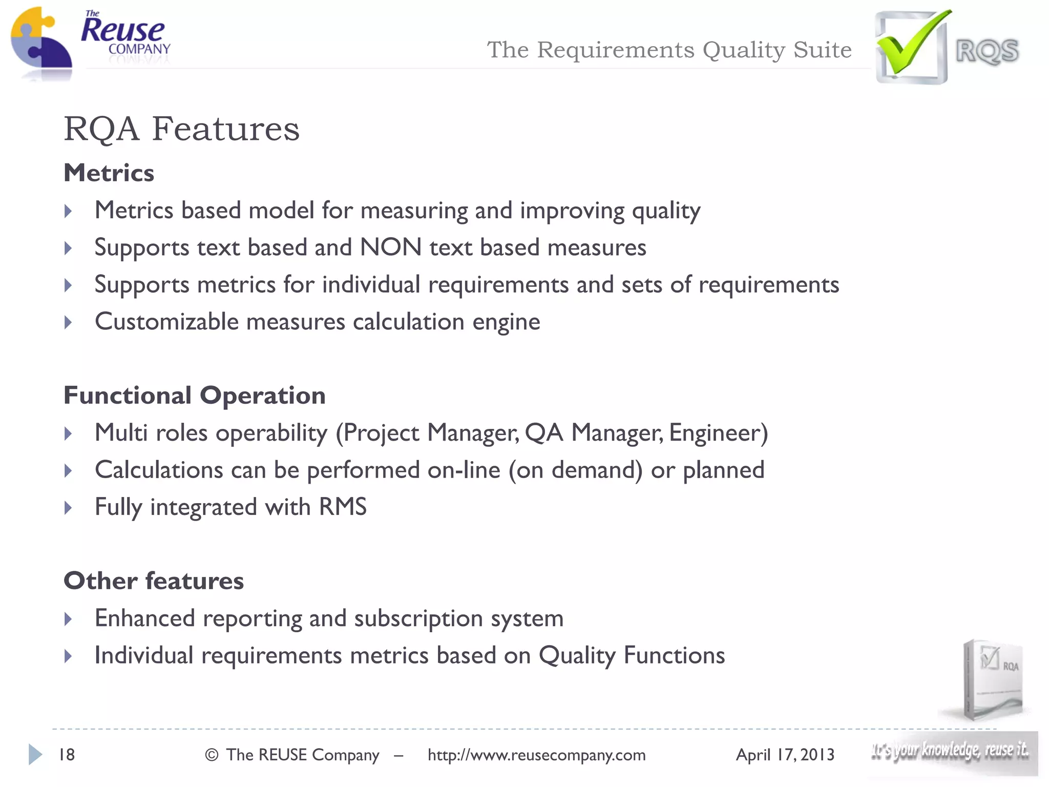 RQS - Requirements Quality Suite | PDF