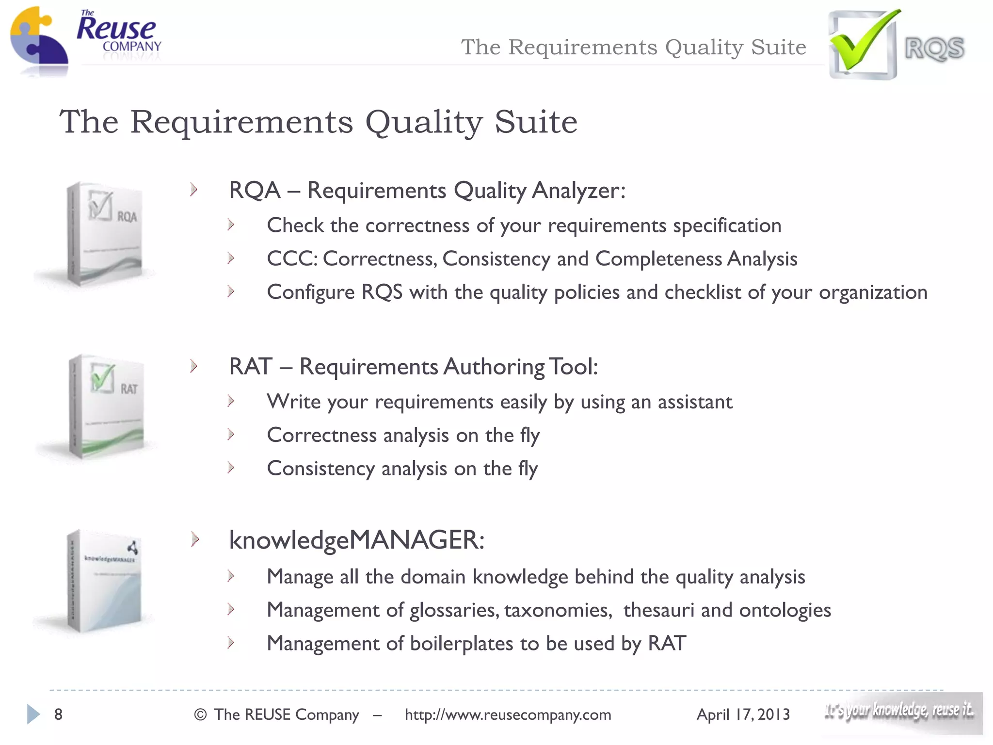 RQS - Requirements Quality Suite | PDF