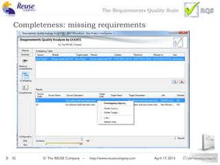 RQS - Requirements Quality Suite | PDF