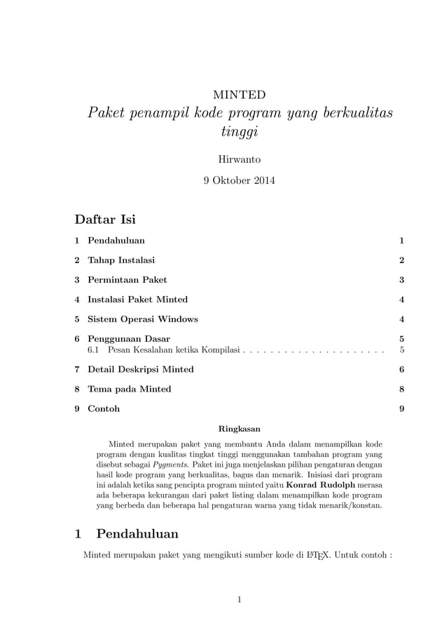 Minted, High Lighting Source Code | PDF