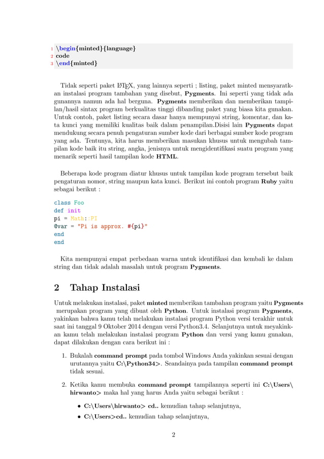 Minted, High Lighting Source Code | PDF