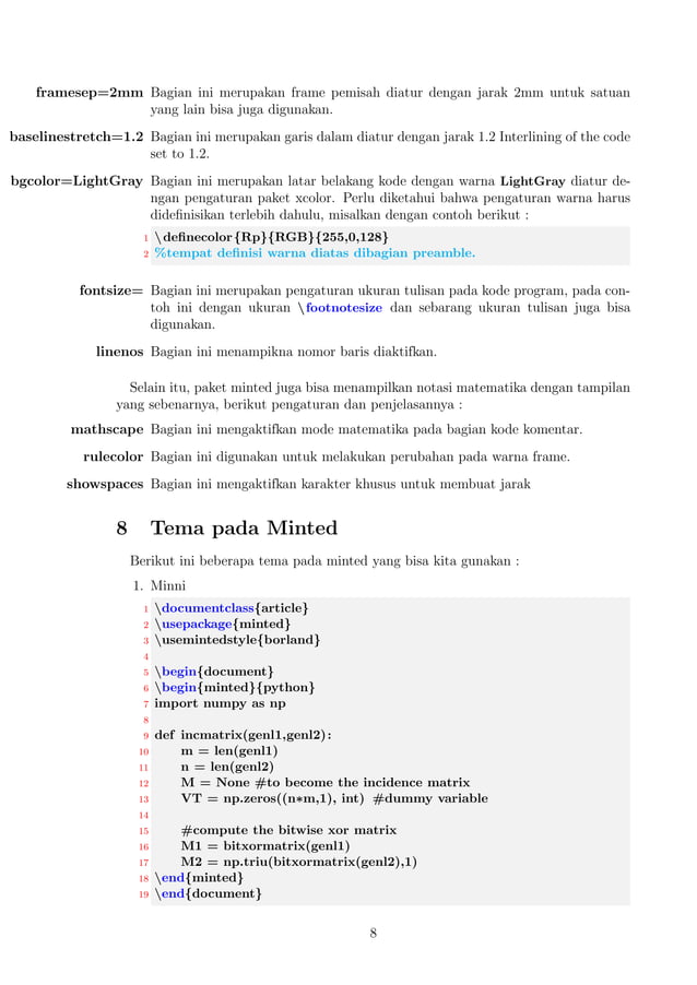 Minted, High Lighting Source Code | PDF
