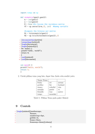 Minted, High Lighting Source Code | PDF
