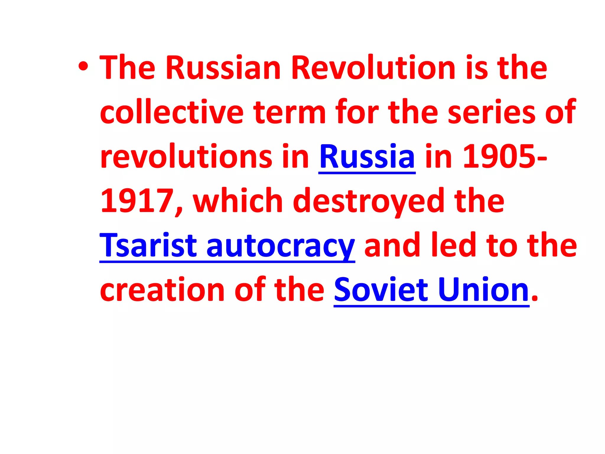 Russian Revolution class IX History | PPTX
