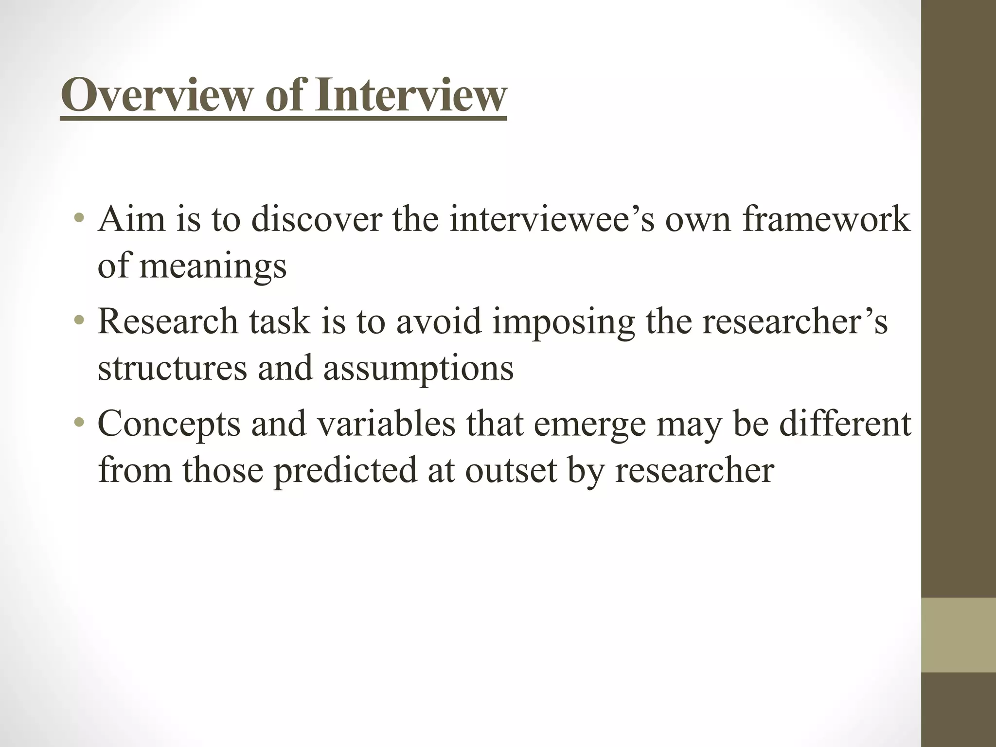 Qualitative Data Production and explanation of Interview Method in ...