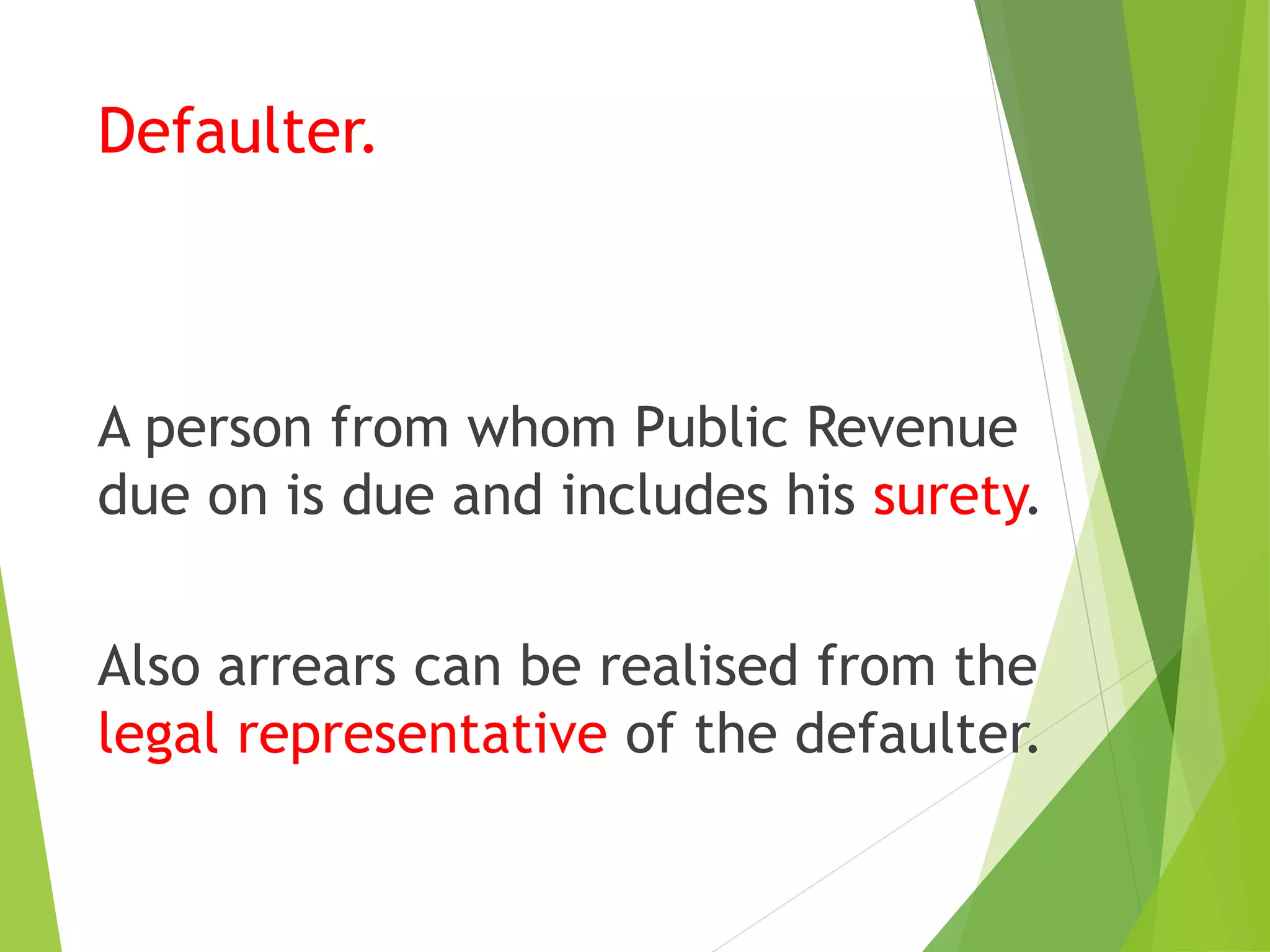 kerala Revenue Recovery act James Joseph Adhilarathil | PPTX