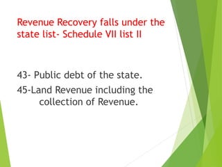 kerala Revenue Recovery act James Joseph Adhilarathil | PPTX