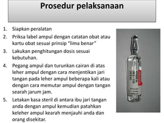pemberian obat dalam keperawatan | PPTX