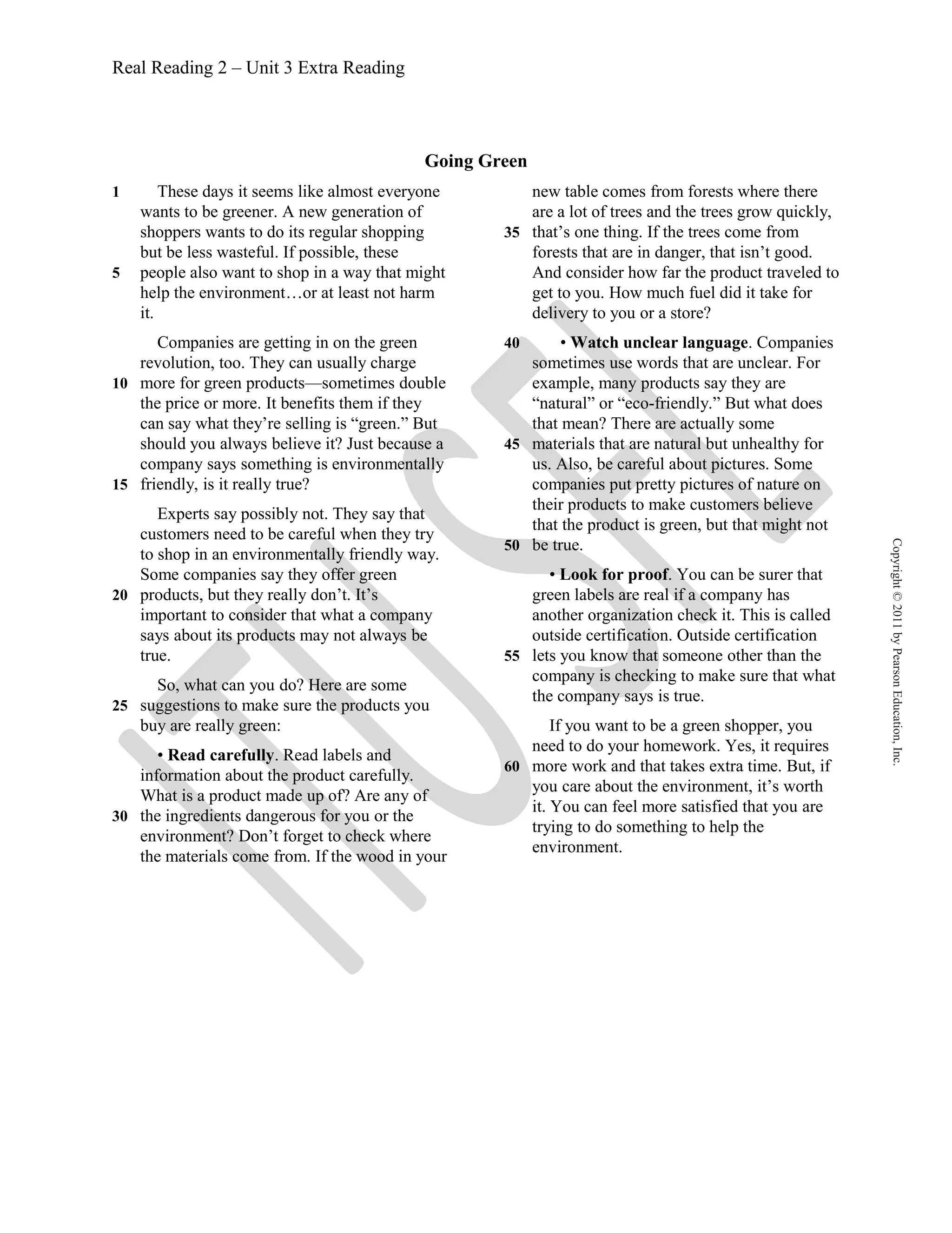 Rr2 unit3-extra reading | PDF