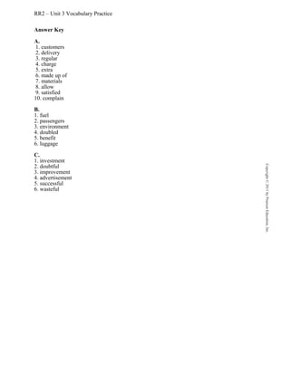 Rr2 unit3-vocab practice | DOC | Technology & Computing