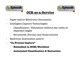 Document Processing Systems - ECM Renovation Roadshow | PDF