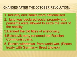 Russian revolution 5 | PPTX | War and Conflicts