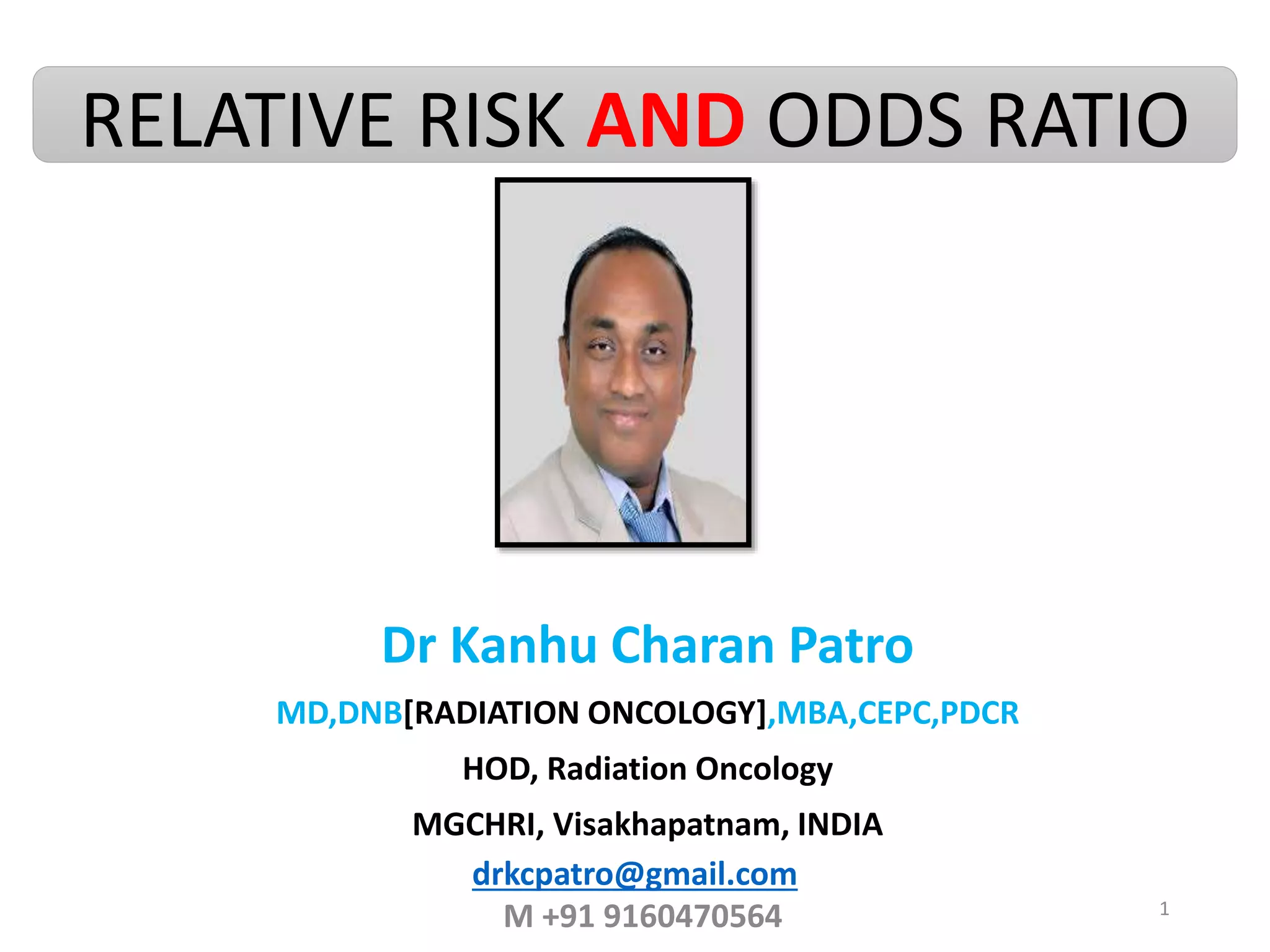 ODDS RATIO AND RELATIVE RISK EVALUATION | PPTX