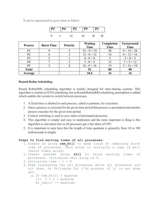 RR and priority scheduling | PDF