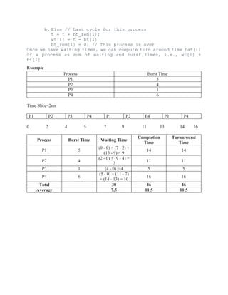 RR and priority scheduling | PDF