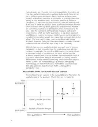 RAPID RURAL APPRAISAL (RRA) AND PARTICIPATORY RURAL APPRAISAL (PRE) - A ...