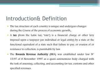 Rwanda Revenue Authority strategies employed to mobilize tax revenue ...