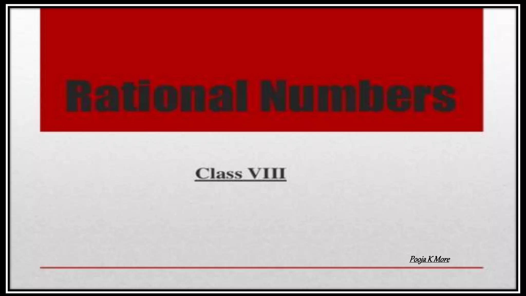 Rational numbers | PPT