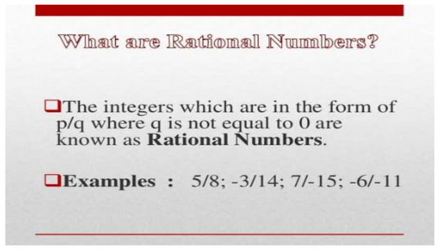 Rational numbers | PPT