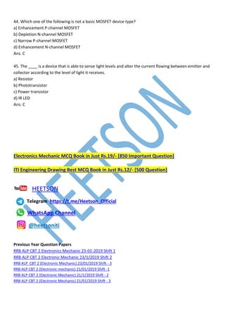 RRB ALP CBT 2 Electronics Mechanic Question Paper MCQ.pdf