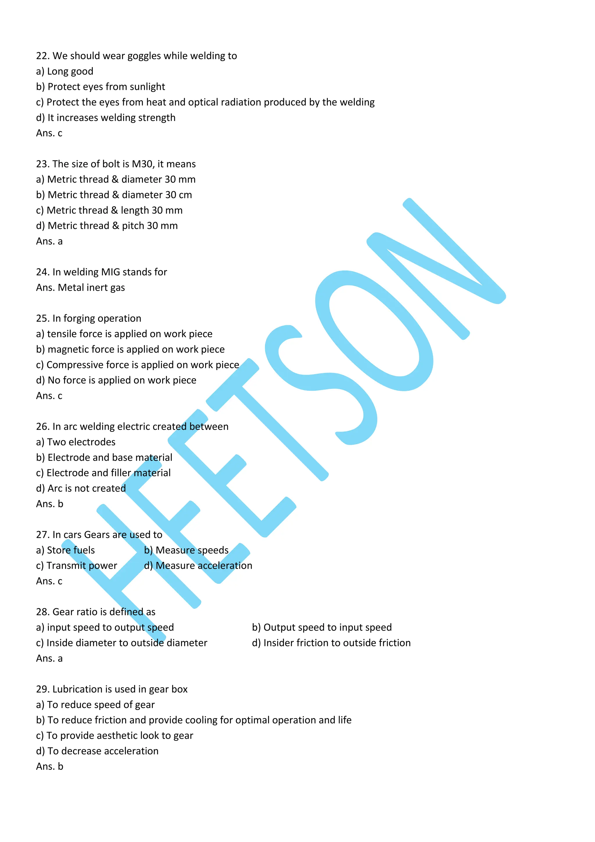 RRB ALP CBT 2 Heat Engine Question Paper MCQ (Railway Assistant Loco ...