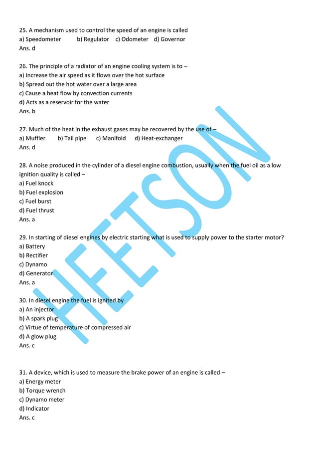 RRB ALP CBT 2 Heat Engine Question Paper MCQ (Railway Assistant Loco ...