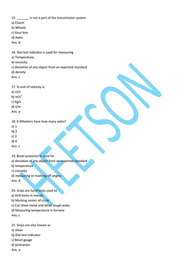 RRB ALP CBT 2 Heat Engine Question Paper MCQ (Railway Assistant Loco ...