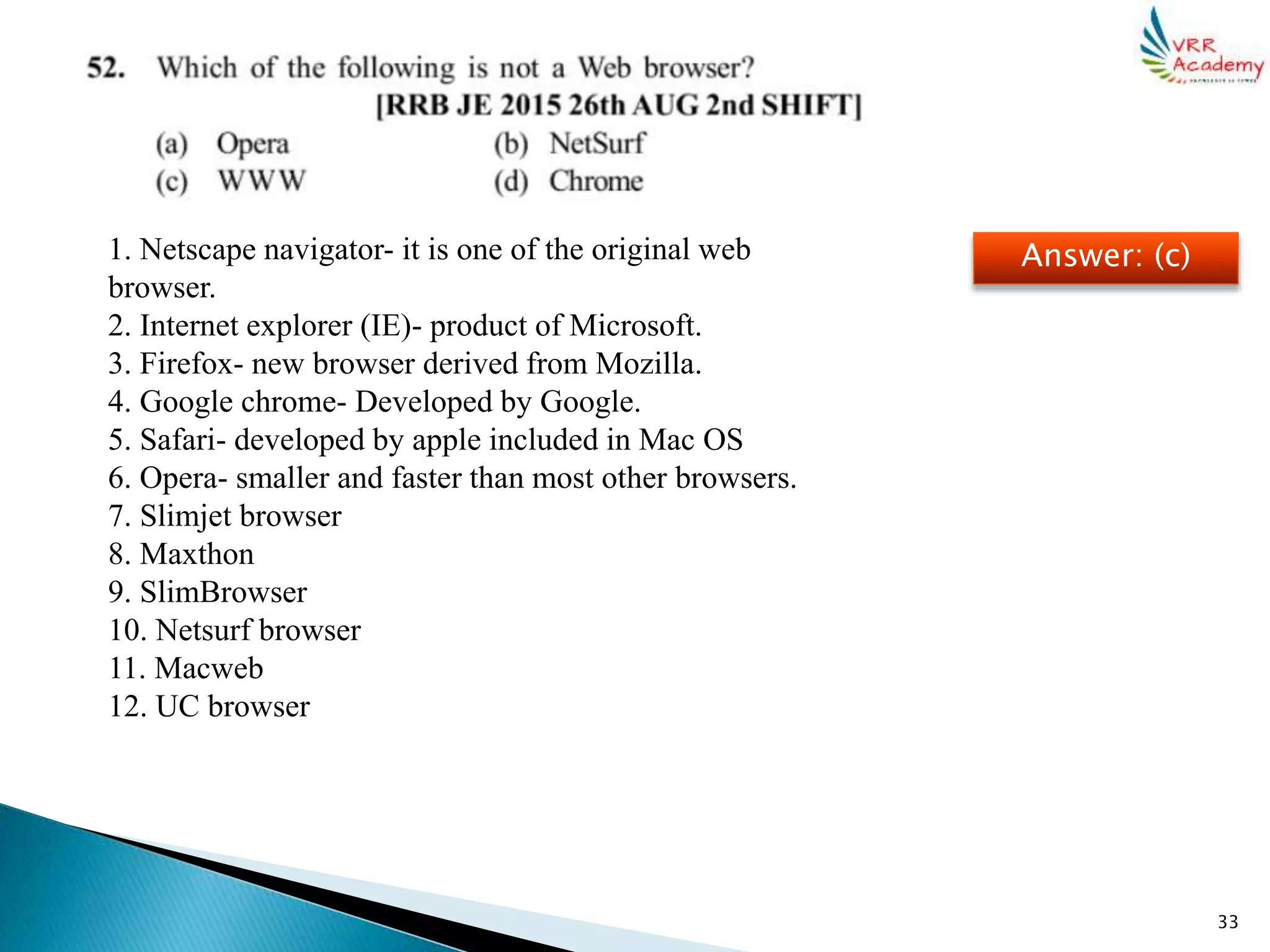 RRB JE Stage 2 Computer and Applications Questions Part 2 | PPT | Free ...