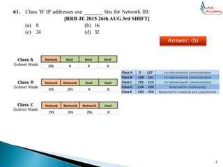 RRB JE Stage 2 Computer and Applications Questions part 3 | PPT