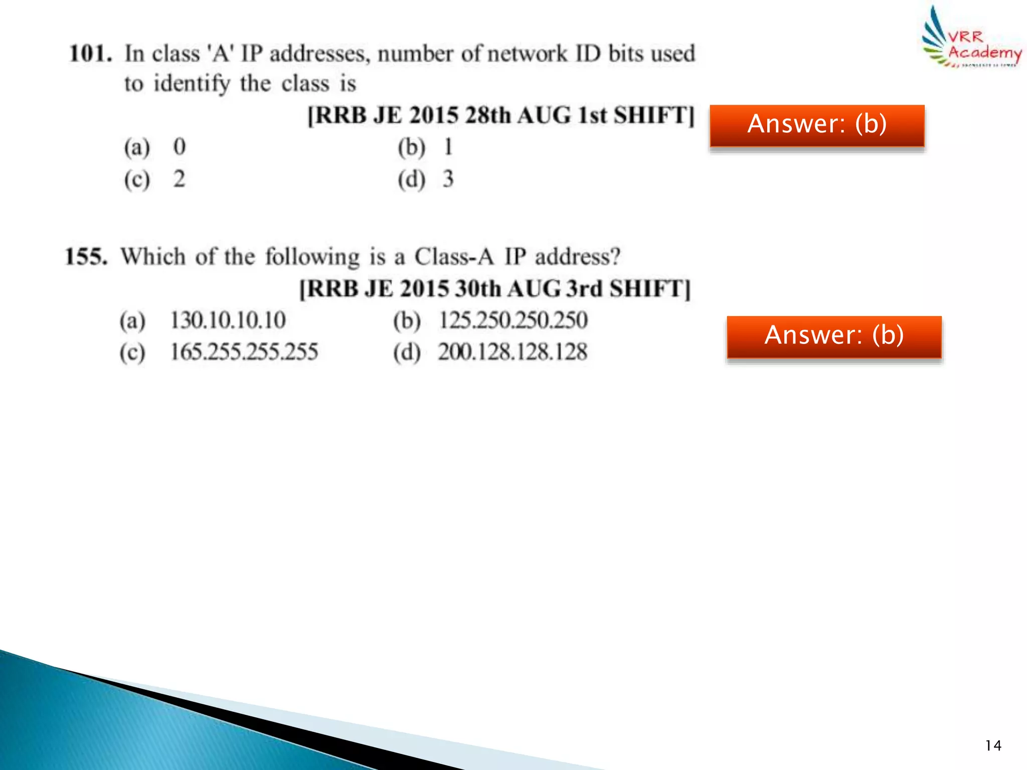 RRB JE Stage 2 Computer and Applications Questions Part 4 | PPT