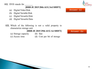 RRB JE Stage 2 Computer and Applications Questions Part 4 | PPT