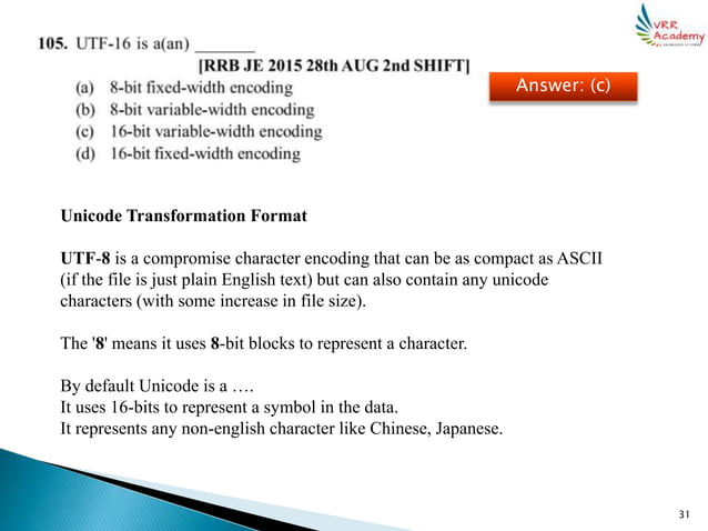 RRB JE Stage 2 Computer and Applications Questions Part 4 | PPT