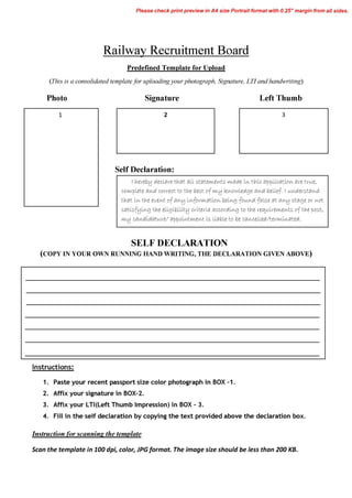Rrb template | PDF