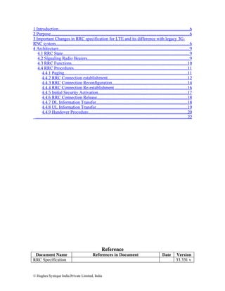 Difference in Rrc procedures lte and 3G | PDF