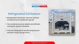 Ritveyraaj Cargo Shipping Containers India | PPT