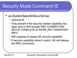 Rrc security procedure overview | PPT