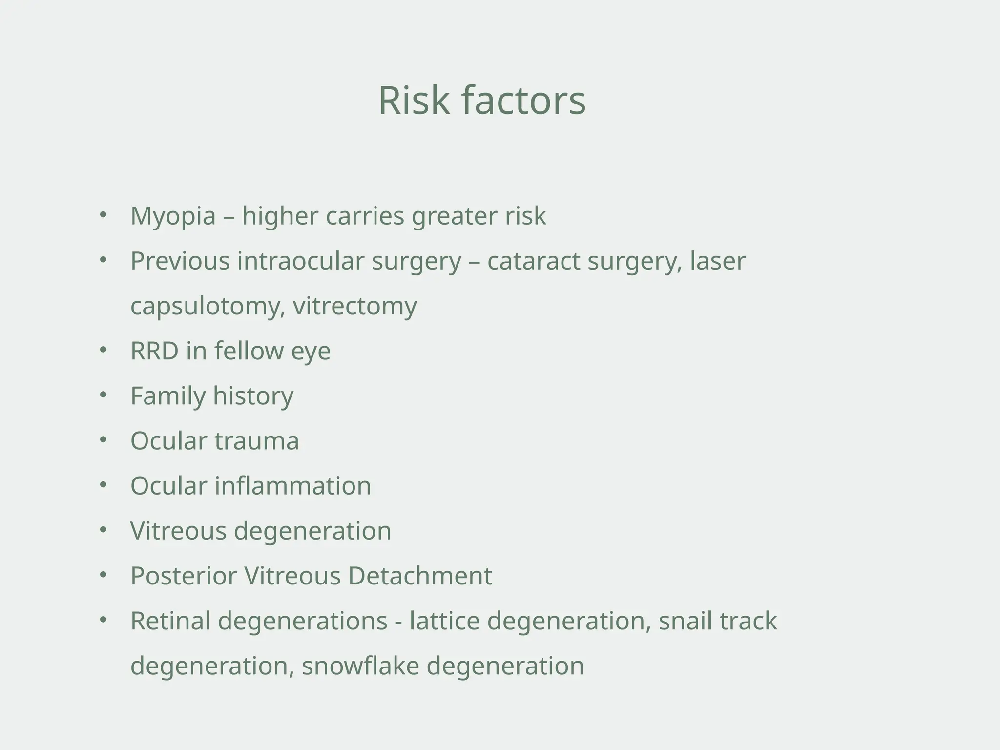 Rhegmetogenous Retinal Detachment- treatment and diagnosis.pptx