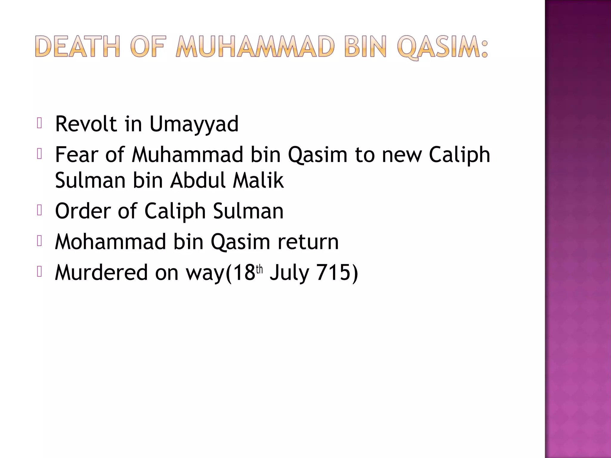 Muhammad bin qasim | PPT