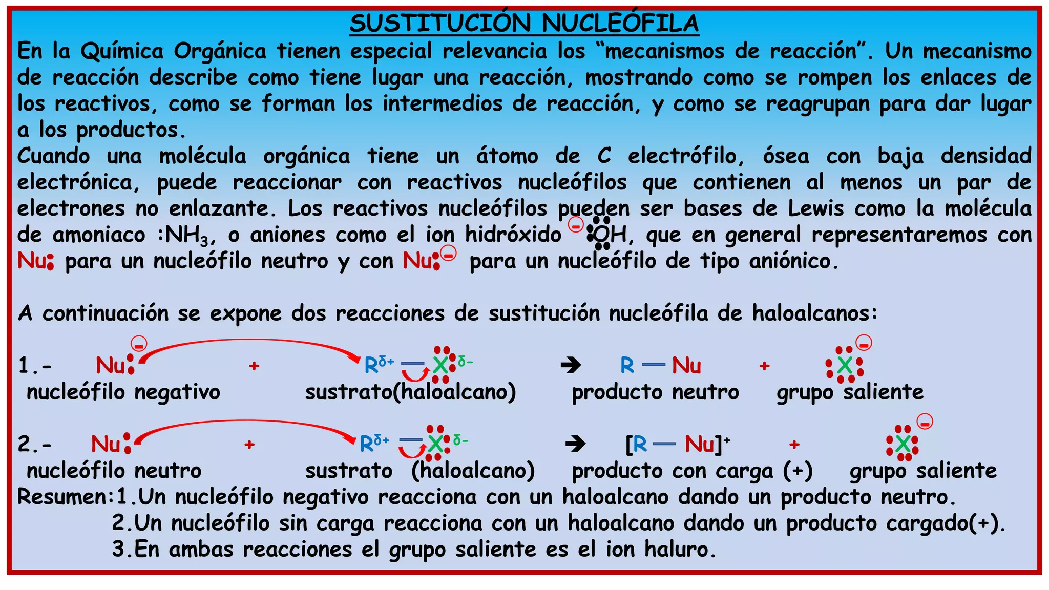 Rr de sustitucion nucleofila | PPT