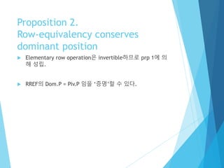 R.R.E.F.U (Uniqueness of Reduced Row Echelon Form) | PPTX