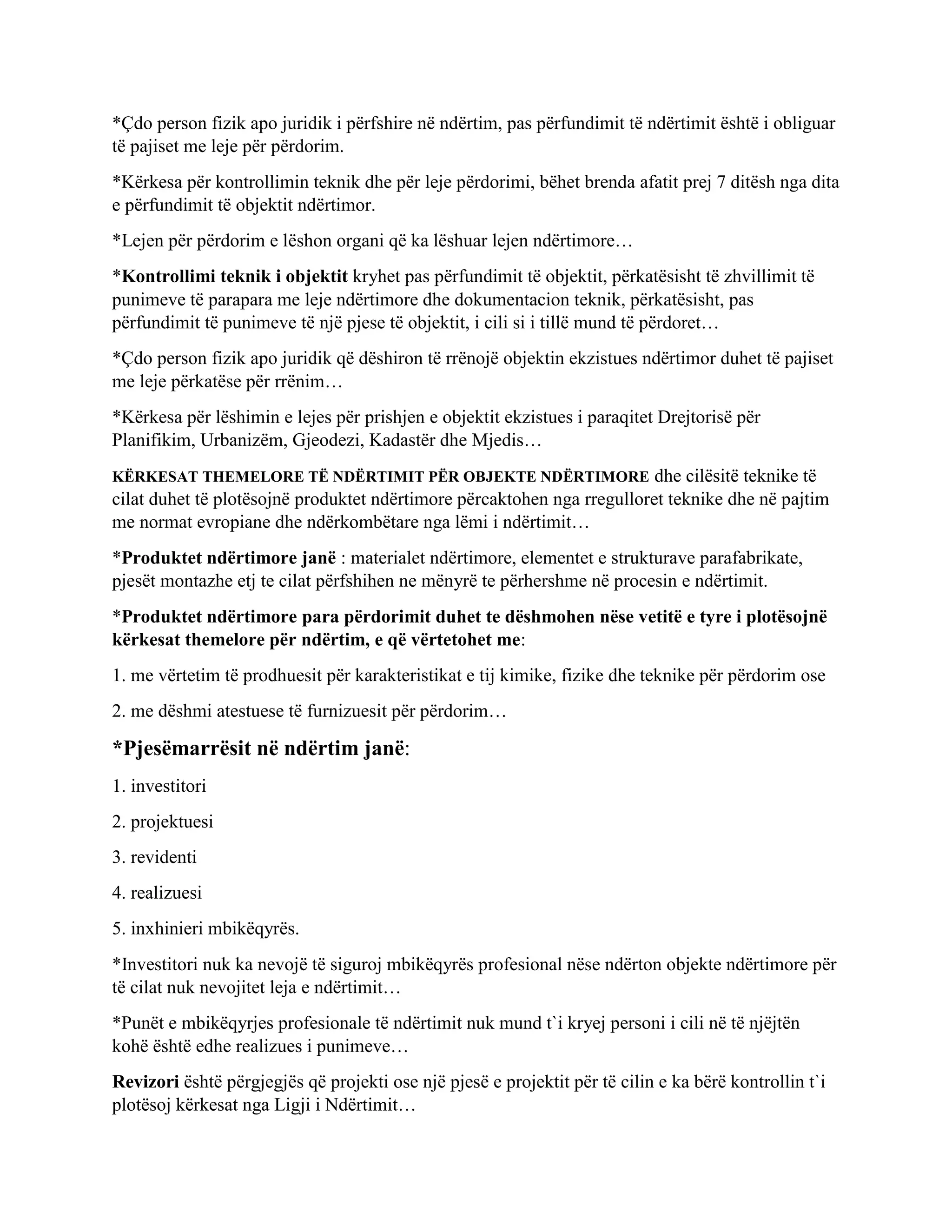 Rregullativë Ndërtimore FNA - Universiteti i Prishtinës | PDF