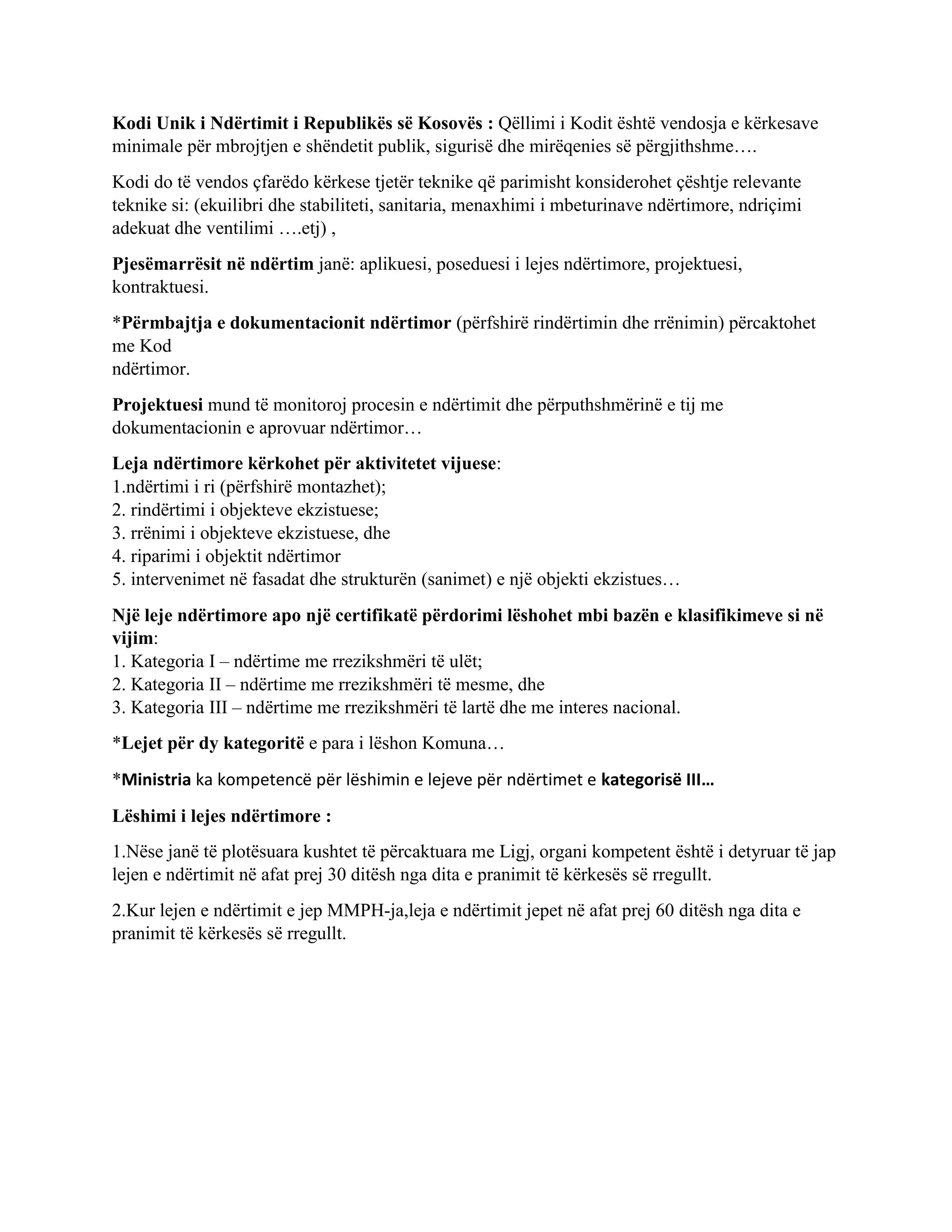 Rregullativë Ndërtimore FNA - Universiteti i Prishtinës | PDF